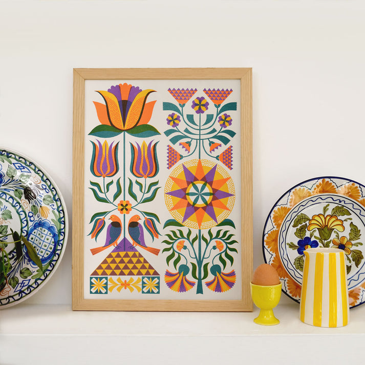 Printer Johnson, Vicki Johnson | Fraktur Floral, Risograph Print, A3