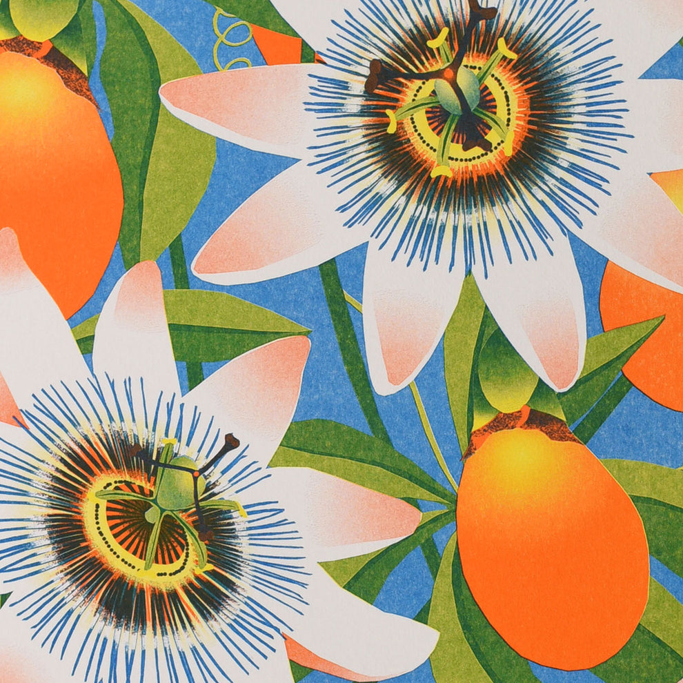 Printer Johnson, Vicki Johnson | Passion Flower, Risograph Print, A3 ...